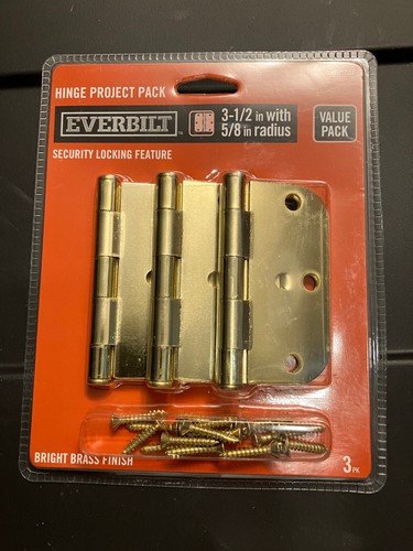 Hinge Project Pack EVERBILT hinges Bright Brass 3 1/2" w/ 5/8" radius 807737 | eBay
