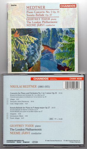 Nikolai Medtner - Piano Concerto No. 1, Sonata-Ballade Op. 27, Tozer ...