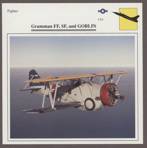 Grumman FF SF and Goblin Warplanes Military Aircraft Edito Service Card ...