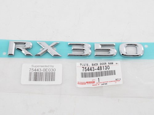 Genuine OEM Lexus 75443-0E030 "RX 350" Rear Emblem Name Plate Lift ...