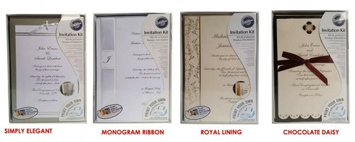 WILTON INVITATION KIT SETS OF 25 FOR WEDDINGS 4 STYLES BNIB HOME ...