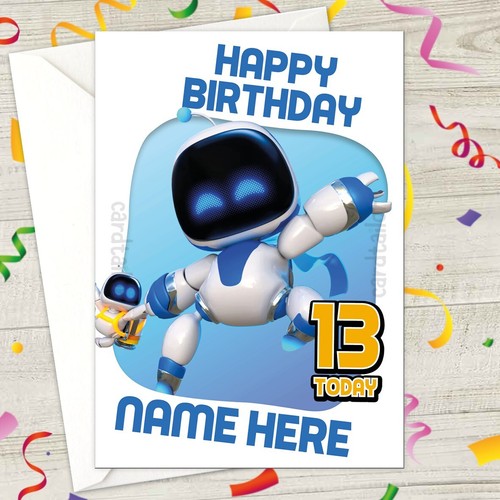 ASTRO BOT Personalised Birthday Card • personalized playstation ...