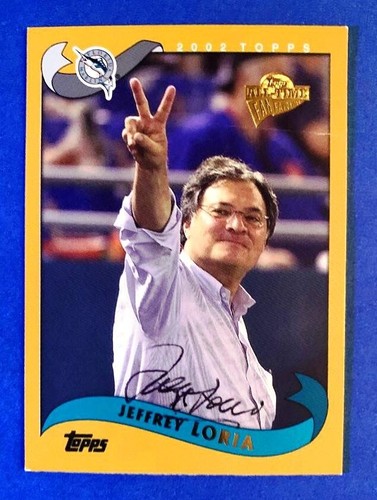 JEFFREY LORIA Florida Marlins Team Owner 2004 Topps Favorite SIGNED ...