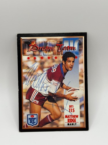 1994 NSW Rugby League Hand Signed Matthew Ridge Dream Team Card | eBay