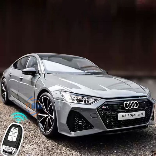1/18 Scale Audi RS7 RC Alloy Diecast Model - Gray Sport Car Toy w/ Key ...