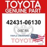 42431-58020 Toyota Disc, rear 4243158020, New Genuine OEM Part | eBay
