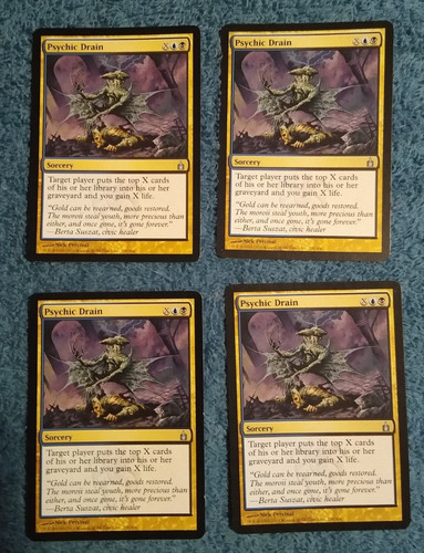 MTG RAVNICA CITY OF GUILDS PSYCHIC DRAIN UNCOMMON X4 | eBay