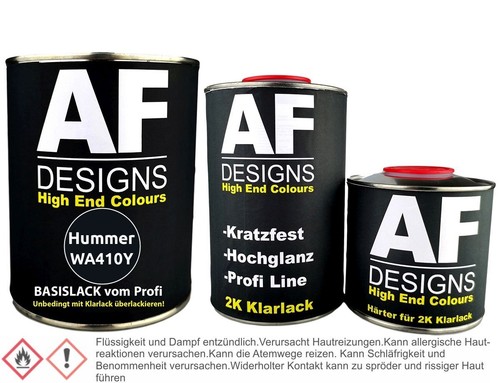 Autolack für Hummer WA410Y Old Blue Eyes Metallic 1,25L Klarlack Set ...