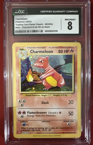 2023 Charmeleon Holo 002/034 Pokémon Card - CGC 8 GRADED NM/MINT - TCG ...
