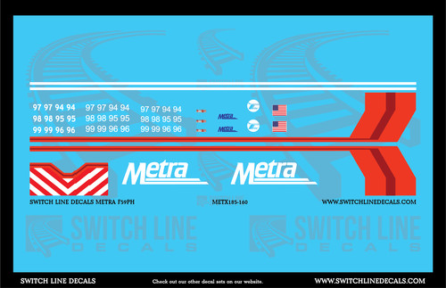 N Scale Metra F59PH Locomotive Decal Set | eBay
