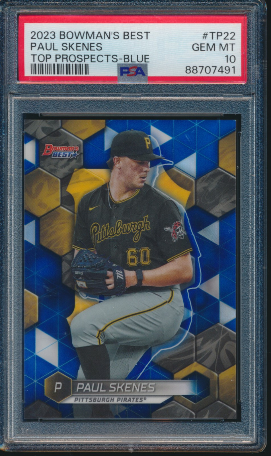 Paul Skenes 2023 Bowman's Best #TP-22 Top Prospects - Blue Refractor ...