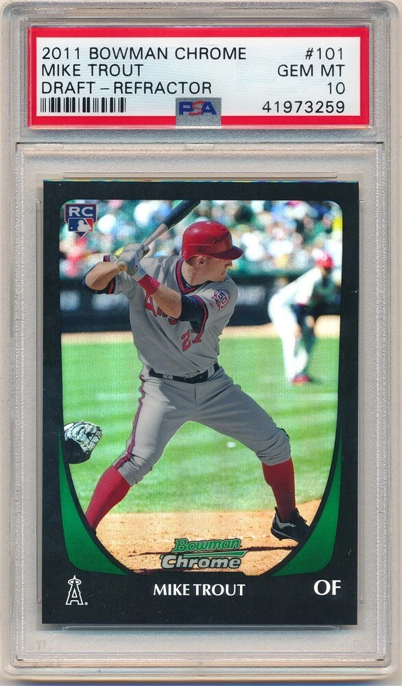 Mike Trout 2011 Bowman Draft #101 Chrome - Refractor PSA 10 Price Guide ...