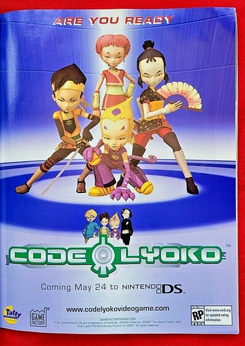 RARE! 2007 CODE LYOKO Nintendo Video Game - Promo Art Print AD | eBay