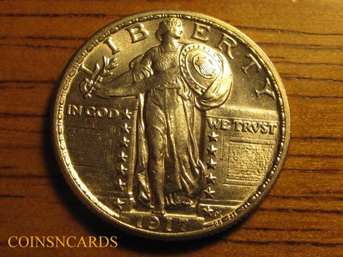1917-P Type 2 Standing Liberty Quarter Uncirculated FH Full Head ...