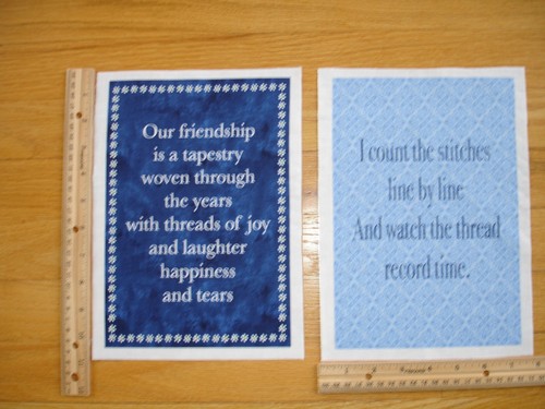 Inspirational Friendship Woven Threads Time.... Cotton Quilt Fabric ...