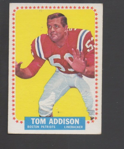 1964 Topps Football Card #1 Tom Addison-Boston Patriots Ex Card | eBay