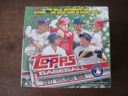 2017 TOPPS BASEBALL FACTORY SEALED HOLIDAY BOX 10 PACKS 1 HIT | eBay