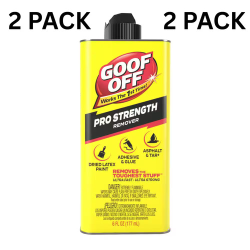 Goof Off Professional Strength Latex Paint and Adhesive Remover, 6 fl ...