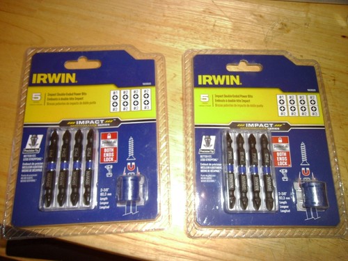 (2) Packs 5pc IRWIN Impact Bits Double-Ended Power #1 #2 Philips ...
