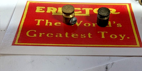 PAIR BRASS COLOR A.C. GILBERT ERECTOR SET MOTOR PULLEY WITH SET | eBay