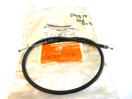NOS Harley Aermacchi 1973-1975 SX, TX 125 Carburetor Cable Assembly ...