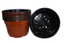 8" Round PLASTIC MUM POTS - SET OF 100 - {8" x 5"} flower nursery pan ...