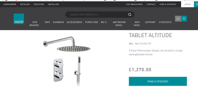 Vado Shower Accessories for sale | eBay