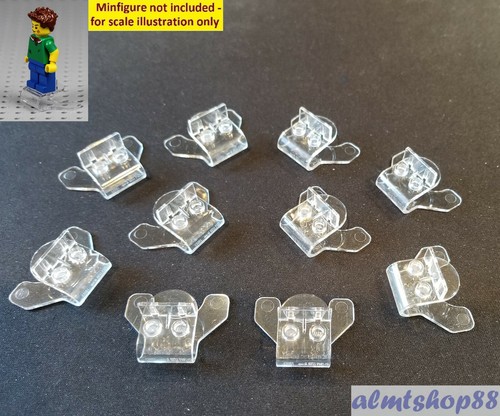 LEGO - Set of 10 Minifigure Display Stands - Trans Clear Flexible ...