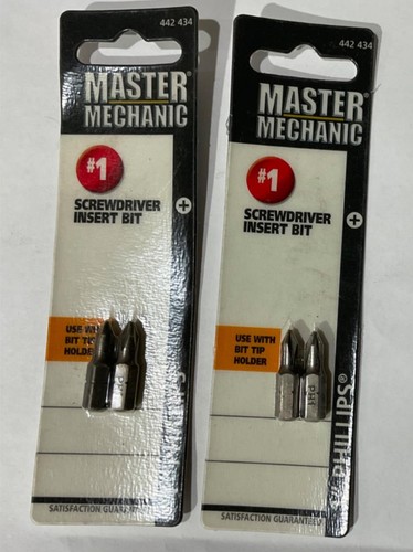 Master Mechanic 442 434 #1 1" Phillips Insert Bit 2-2pks | eBay