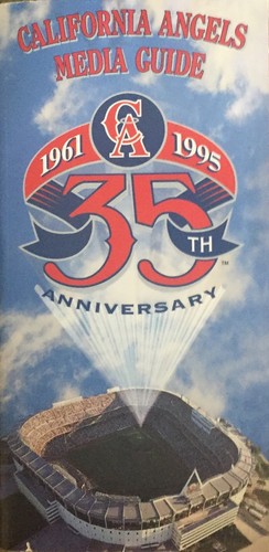 1995 Anaheim LA California Angels MLB Baseball Media Guide • 35th ...