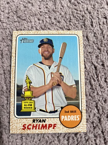 2017 Topps Heritage #24 Ryan Schimpf All Star Rookie San Diego Padres ...
