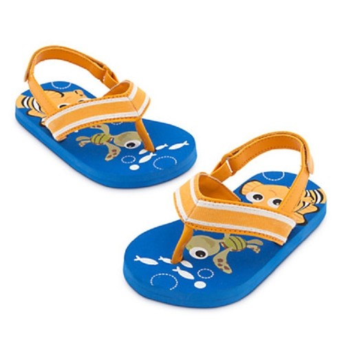 DISNEY STORE FINDING NEMO FLIP FLOPS FOR BABY BLUE ADJUSTABLE HEEL ...