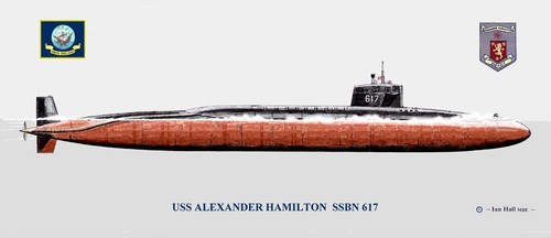 USS Alexander Hamilton SSBN-617 Ship Print US Navy | eBay