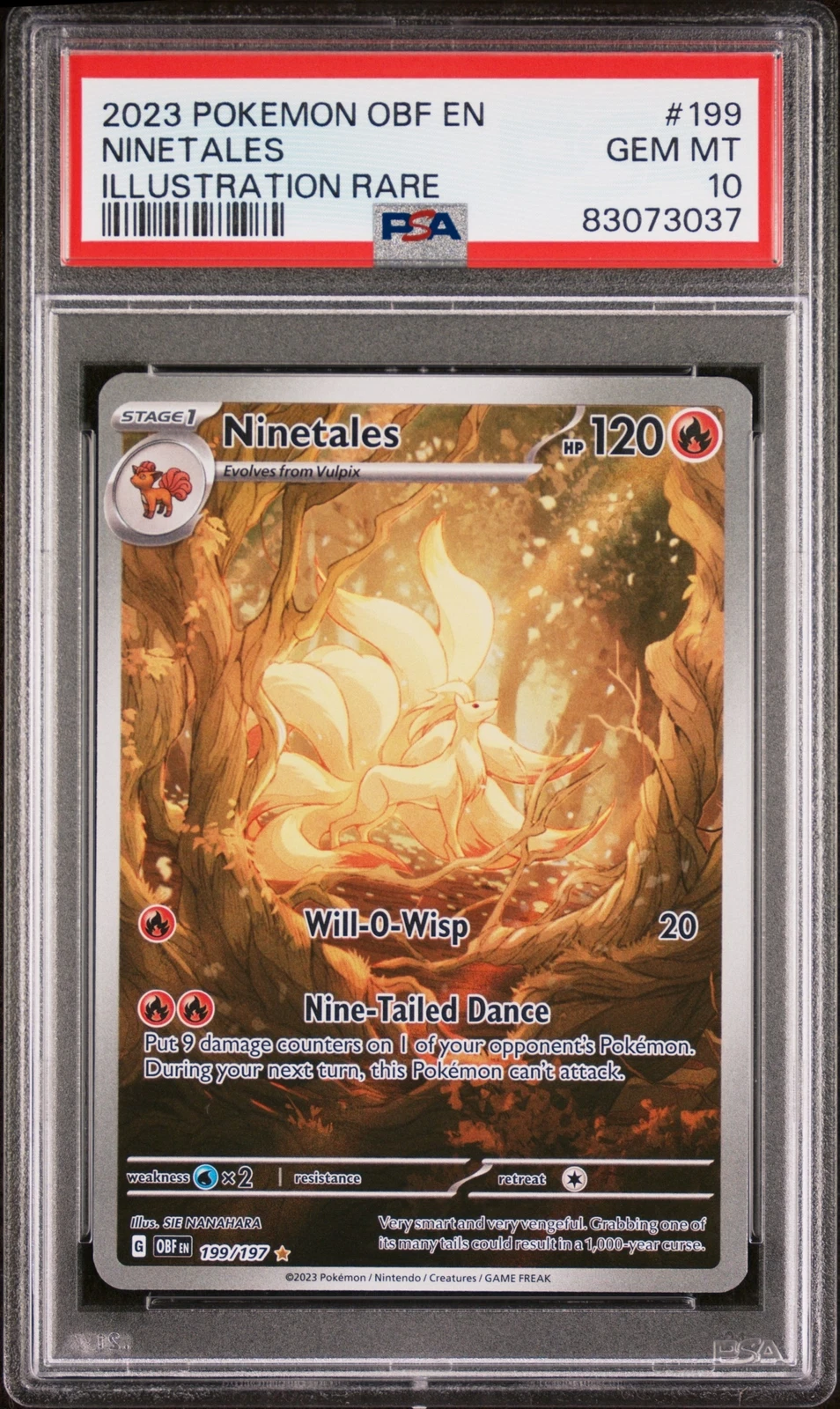 Ninetales 2023 Scarlet & Violet: Obsidian Flames #199/197 Illustration ...