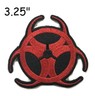BIOHAZARD SYMBOL EMBROIDERED PATCH IRON / SEW-ON TOXIC WARNING DANGER ...