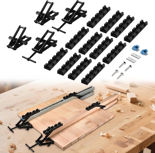 Panel Clamps Woodworking, Panel Clamp, 2 Pack of 4 Way Pressure Clamps ...