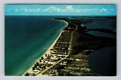 Sarasota FL-Florida, Aerial View Of Longboat Key's Beach Vintage c1965 ...