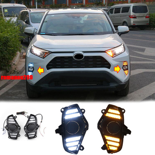 For Toyota RAV4 2019-2024 LED DRL Daytime Running Lights &Turn Signal ...