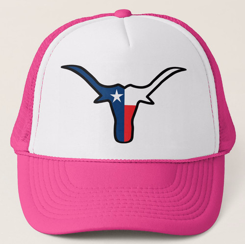 TEXAS LONGHORNS PINK TRUCKER CAP HAT NEW ADULT FLAG STATE | eBay