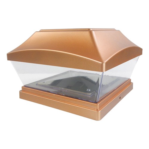 Solar Copper Cap Light With Bright White 2-SMD LED For PVC Wood Post ...