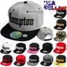 Black Compton Vintage Embroidered Hip Hop Fitted Flat Bill Cap Caps Hat ...