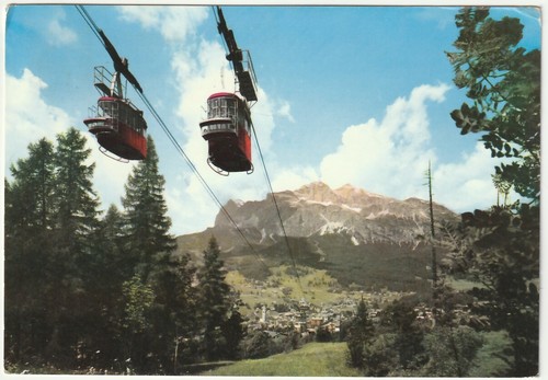 CORTINA - BELLUNO - FUNIVIA DI FALORIA VERSO LE TOFANE - VIAGG. 1963 ...
