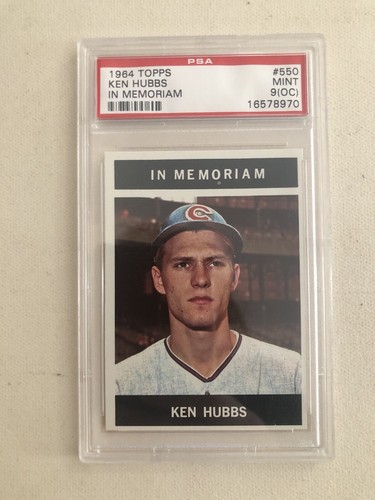 1964 Topps In Memoriam #550 Ken Hubbs, PSA 9 (OC) | eBay