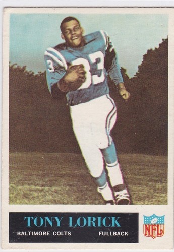 1965 PHILADELPHIA FOOTBALL TONY LORICK ROOKIE #6 COLTS VGEX *60447 | eBay