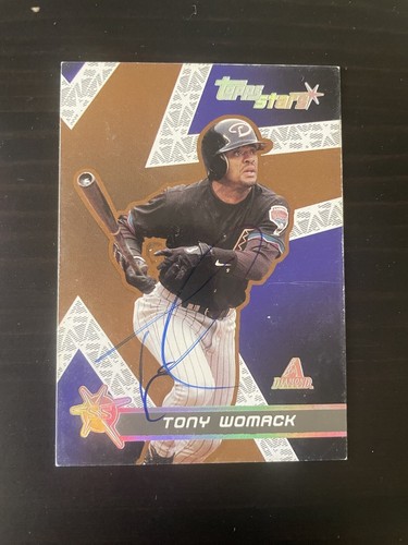 2001 Topps Stars #137 Tony Womack Arizona Diamondbacks Signed Card ...