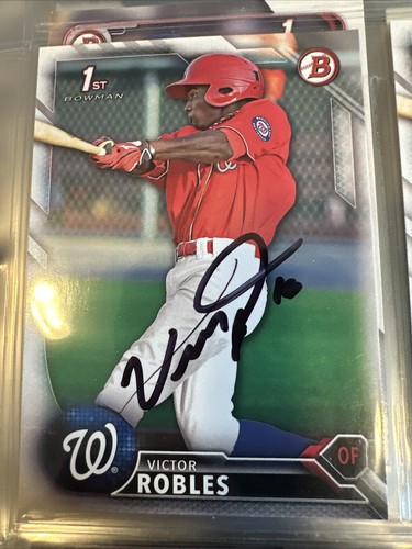 Victor Robles Signed 2016 Bowman Rookie RC Seattle Mariners IP | eBay
