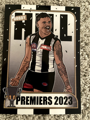 BOBBY HILL COLLINGWOOD 2023 PREMIERSHIP PREMIERS CARD - LTD EDIT OF 100 ...