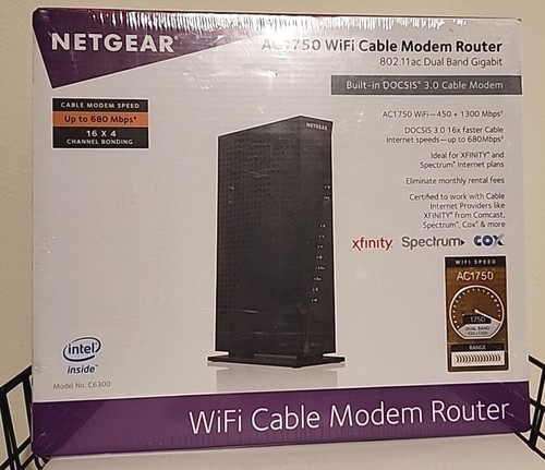 NETGEAR C6300 AC1750 Modem Router Wireless WiFi Dual Band Gigabit Cable ...
