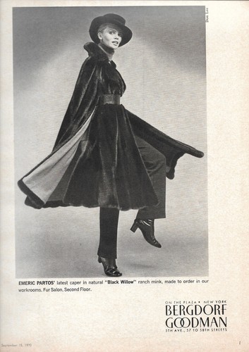 60's Emeric Partos for Bergdorf Goodman Fur Ad - 1965 | eBay