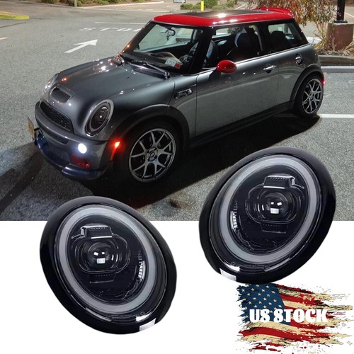 LED Headlights for 2002-2008 MINI Cooper R50 R52 R53,Pair Headlamp w ...